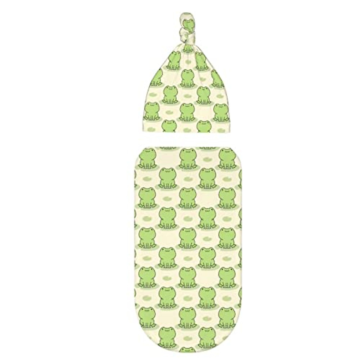 Frog Cartoon Baby Stuff Newborn Baby Swaddle Blanket Swaddle Wrap Soft Sleep Sacks Stretchy Receiving Blankets with Hat for Boy Girl Infants Gifts