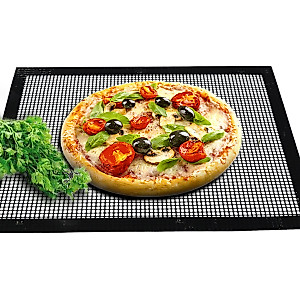 Bluedrop Baking Sheets Oven Liners Crisper Toaster Mesh Crispy Sheets Perforated PTFE Baking Liners For Pizza Non Stick Pads