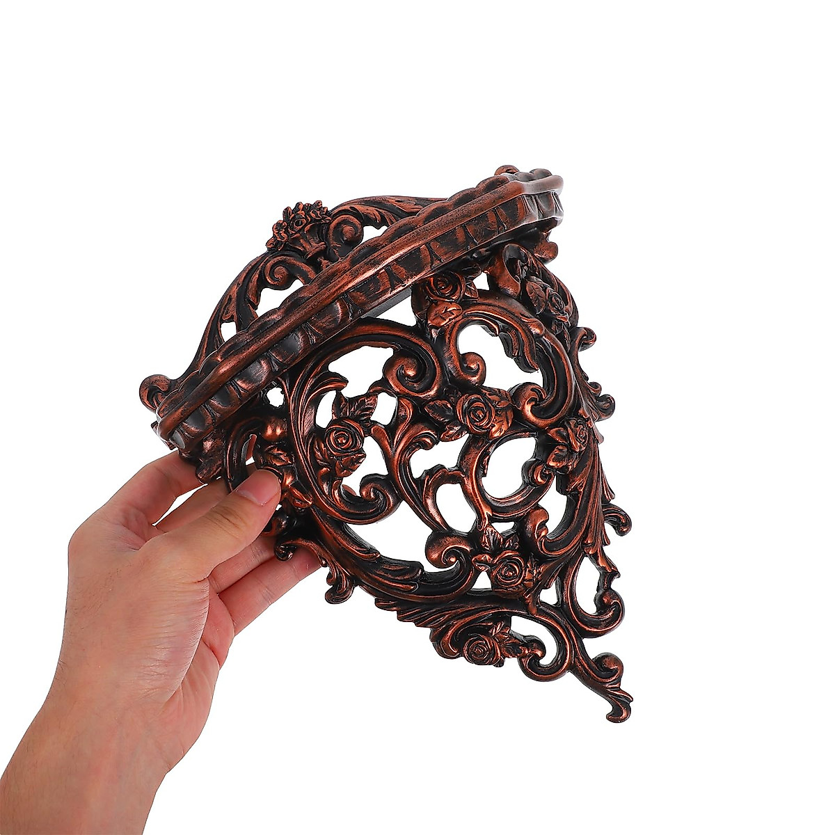 Cabilock Rustic Wood Floating Shelves Farmhouse Style Hanging Corner Shelf Decorations Antique Wall Display Ledges Brackets for Office Bedroom Living Room Hallway