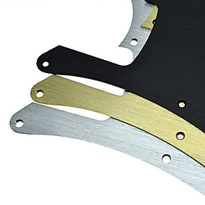 KAISH 13-Hole Metal Aluminium Anodized P Bass Style Pickguard American Modern Style Standard Bass Pick Guard for Precision P Bass Gold