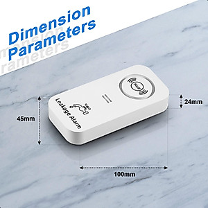 Water Leak Detector 2 Pack, 90dB Audio Water Leak Detectors for Home, Sensitive Leak and Drip Alert for Kitchen Bathroom Basement