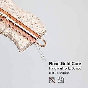 COOK WITH COLOR Set of Five Aqua and Rose Gold Silicone MINI Kitchen Utensil Set