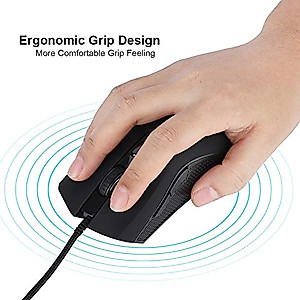 Gojiny Gamer Mice 7 LED Backlits Wired RGB Optical Gaming Mouse 1200 1600 2400 3200DPI for Windows 7 8 10 2000 XP