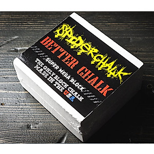 8oz Gym Chalk Mega Block - Lasts 2X Longer Made in The USA - for Powerlifting, Weightlifting, Cross Fit