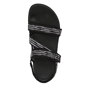 Ryka Womens Kona Trek Hiking Sport Sandal, Black, 8.5 US