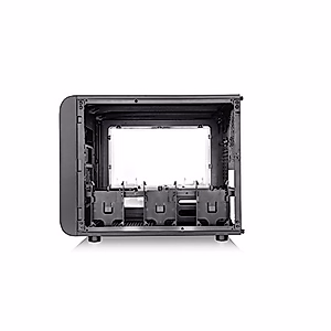 Thermaltake Core V21 SPCC Micro ATX, Mini ITX Cube Gaming Computer Case Chassis, Small Form Factor Builds, 200mm Front Fan Pre-installed, CA-1D5-00S1WN-00 Black