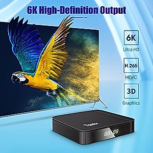 Android TV Box 11.0, Tanix W2 Android TV Box 4GB RAM 32GB ROM with Wireless Keyboard, Android Box with Amlogic S905W2 Quad Core 64 Bits, AV1 4K 3D USB 3.0 BT 4.2 TV Box