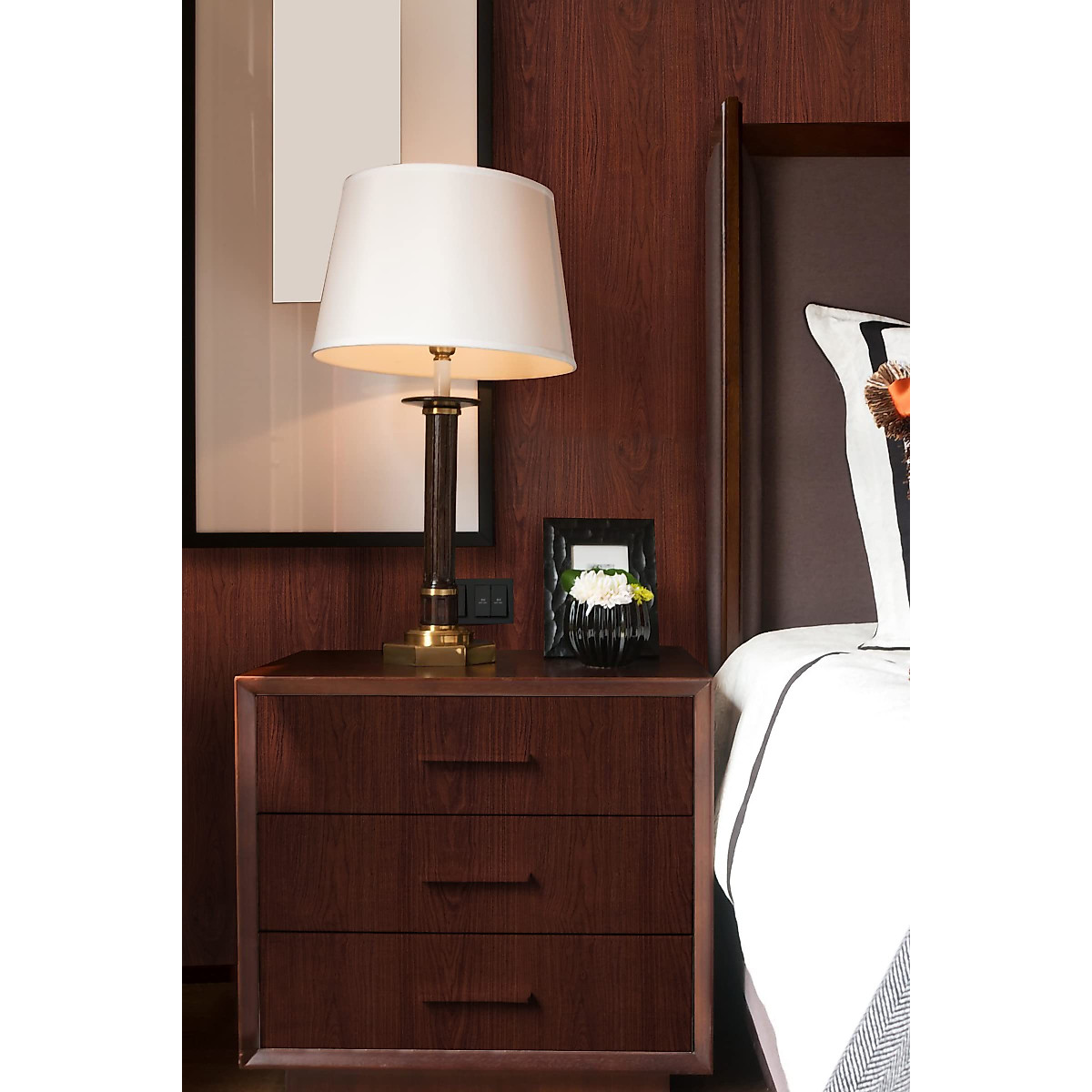 CiCiwind 118”x17.7”Red Brown Wood Peel and Stick Wallpaper Wood Contact Paper for Cabinets Closets Self-Adhesive Removable Textured Wallpaper Decorative Contact Paper for Walls Covering Vinyl Film