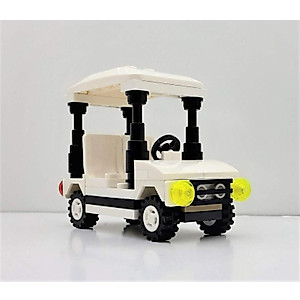 Building Brick Toys MOC City Town Village Golf Cart Compatible with All Major Brands Gulf Buggy for Kids Ages 4+ Great Gift Ideas AFOL