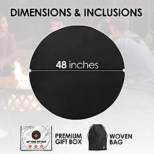 Fire Pit Mat, Fireproof Mat, Terrace fire Pit mats, fire mats, Stove mats, Barbecue Protection mats, Round Lawn Protection mats, Round Under Grill Mat