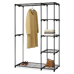 Whitmor Deluxe Double Rod Freestanding Closet Heavy Duty Storage Organizer