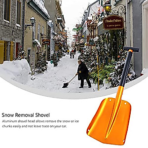 Snow Shovels Heavy Duty Snow Removal Shovels - Foldable Cordless Snow Shovel 21 x 11 Utility Ice Shovel for Car Driveway