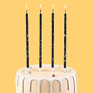 CAKE CODE 24-Count Long Thin Birthday Candles, Cake Candles, Birthday Parties, Wedding Decorations, Party Candles