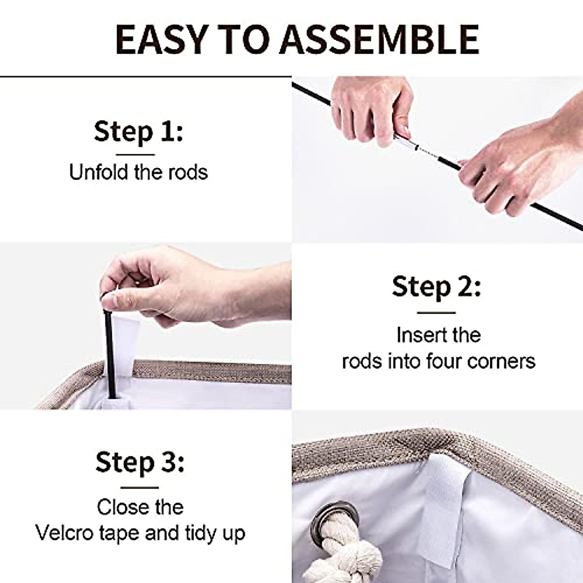 LANSCARE 72L Laundry Baskets Quality Hampers For Laundry Large Capacity Collapsible Dirty Clothes Hamper With Lid Handles Liner Removable Bag Slim Free Standing Dorm Room Essentials