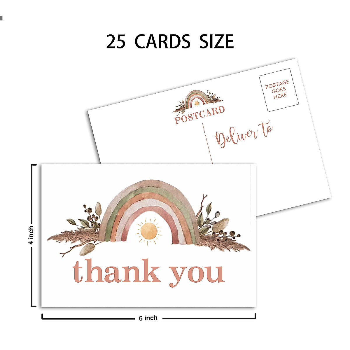 Rainbow Baby Shower Invitation Set, Books For Baby, Thank You, Diaper Raffle, Rainbow Fill In Invites Cards, Each Design 25 Cards & Envelopes (Total 100 Cards) – (bb001-taozhuang)