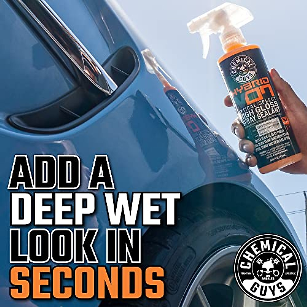 Chemical Guys WAC_808_16 Hybrid V7 Optical Select High Gloss Spray Sealant & Quick Detailer (Safe for All Finishes Including Ceramic Coatings), 16 fl oz, Orange Scent