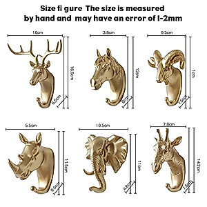 MAXVITAVELA 6 Pack Creative Antlers Coat Hooks/ Single Wall Hook, Hooks Mounted for Coat, Bag, Towel, Key, Wall, Hook Rack, Hanging Coats Bathroom Entryway, Decorative Gift