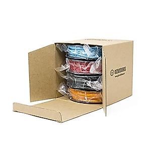Gizmo Dorks Low Odor ABS 3D Printer Filament 3mm (2.85mm) 200g Sample Pack - Black, Sky Blue, Orange, Red