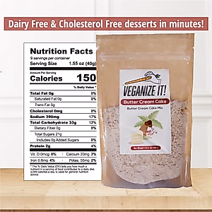 VEGANIZE IT! Vegan Butter Cream and Chocolate Cake and Cupcake Mix, No Preservatives or Artificial Flavors, Versatile Combo – Easy to Bake, Plant Based Dry Mix