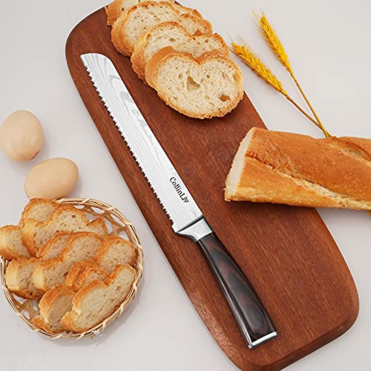 8 Pcs Professional Kitchen Chef Knife Set, High-Carbon Stainless Steel with Ergonomic Handle Knife Set ,Ultra Sharp Japanese Knife set---Cobinliy