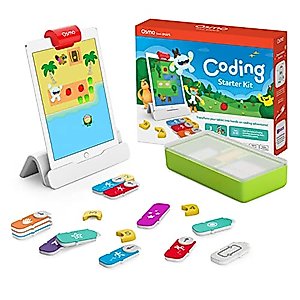 Osmo - Coding Starter Kit For iPad-3 Educational Learning Games-Ages 5-10+ -Learn To Code,Coding Basics & Coding Puzzles-STEM Toy Gifts - Logic,Coding Fundamentals,Boy & Girl(Osmo iPad Base Included)