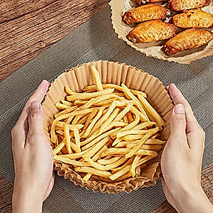 Air Fryer Disposable Paper Liner-300PCS Reusable Air Fryer Liners,Round Air Fryer Parchment Paper, Non-Stick Food Grade Parchment Paper Sheets for Air Fryer,Baking,Cooking 7.9Inch