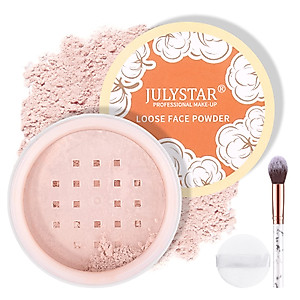 FREEORR Pink Setting Loose Face Powder, Oil Control Minimize Pore, Loose Baking Face Setting Powder Makeup, Soft Focus Make Up Setting Powder, Matte Flawless Finish,8g (02 Pink Complexion)