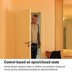 Eve Door & Window (Matter) – Smart Contact Sensor for Doors & Windows, Open/Closed State, Automatic Control of Accessories, Matter Over Thread, Apple Home, Alexa, Google Home, SmartThings