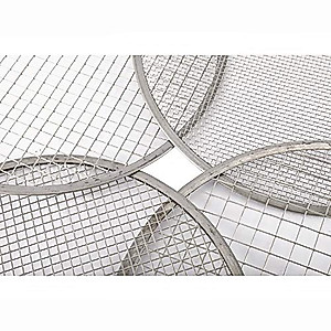 Patioer Garden Potting Mesh Sieve Sifting Pan - Stainless Steel Riddle - Mix Soil Filter - with 4 Interchangeable Mesh Sizes (3, 6, 9, 12mm)
