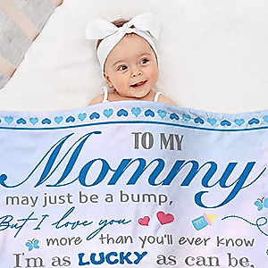 New Mom Gifts for Women After Birth, Gifts for New Mom Mothers Day, Pregnant Mom Gifts, Baby Gender Reveal Gift Ideas, Mom to be Gifts for 1st Time Mom, Gifts for Christmas Throw Blanket 60x50 Inch