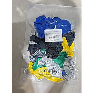 60 Pack Balloons Red Yellow Green Blue Black Party Balloons with Metallic Silver Helium Balloon, Superhero Rainbow Colorful Latex Balloons Set for Kids Birthday Carnival Superhero Themed Decorations