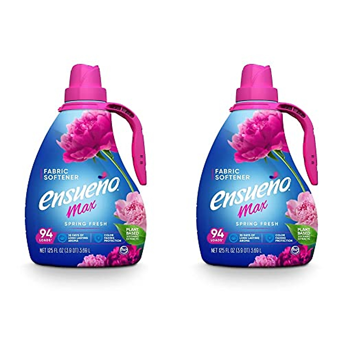 Ensueño - Max Liquid Fabric Softener- With Long-Lasting Freshener And Wrinkle Eliminating formula, Spring Fresh Scent - (125 oz) (Pack of 2)