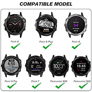 Fintie 22mm Band Compatible with Garmin Fenix 7/Fenix 6/Fenix 5, Quickfit Soft Woven Nylon Sport Strap Compatible with Garmin Fenix 6 Pro/Fenix 5 Plus/Forerunner 935 945/Instinct 1 2/Epix Gen 2 Smartwatch (Black)