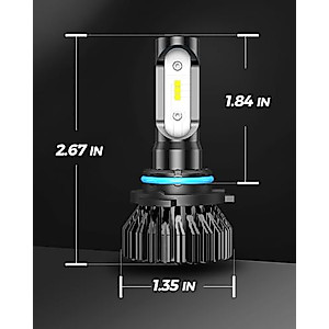 Marsauto 9006 Bulbs HB4 HB4U 9006XS Fog Bulb, 12 CSP Chips Cool Bright, Pack of 2