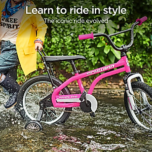 Schwinn Krate EVO Kids Bike for Boys and Girls Ages 3-5 Years, 16-Inch Wheels, Rider Height 38 to 48-Inches, Removable Training Wheels, Rear Coaster Brake, Blue