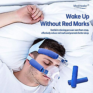 8 Pack CPAP Headgear Strap Covers, Universal and Reusable CPAP Strap Covers, Soft-Fleece Strap Pads for Reduce Red Marks, Great Value Kit Supplies by Medihealer