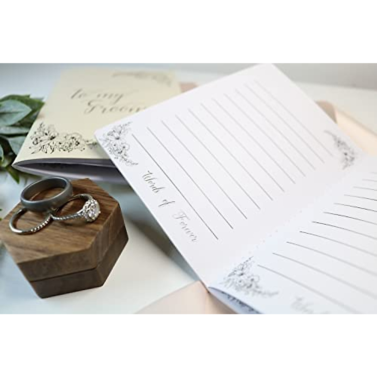 Vow Books with Coffee Color Foil Stamping 28 Sewn in Lined Pages No Staples| Vow Books for Wedding| Vow Books His and Hers| Wedding Vow Books | His and Her Vows Book| Vow Book | Vows Book his and hers