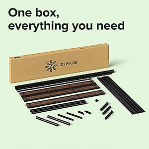 ZINUS Roman Bamboo and Metal Platform Bed Frame / No Box Spring Needed / Easy Assembly, Full