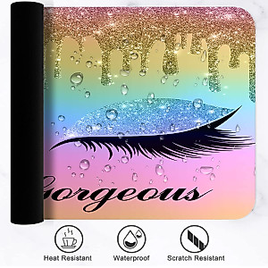 LshyMn Game Large Mouse Pad 31.5x11.8x0.12 Inches Rubber Anti-Slip Mouse Pad Long Table Pad Keyboard Pad Desktop Accessories Mouse Pad for Studio Desk Computer Desk BDXPMN122