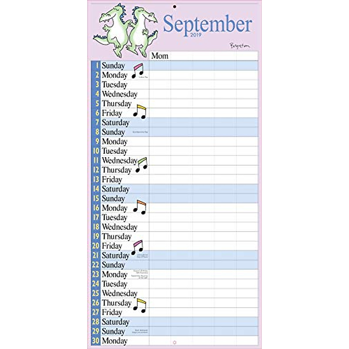 Mom's Family Wall Calendar 2020