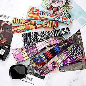 SATINIOR 6 Pieces African Headband Boho Print Headband Yoga Sports Workout Hairband Elastic Twisted Knot Turban Headwrap for Women Girls Hair Accessories (Bohemia Prints)
