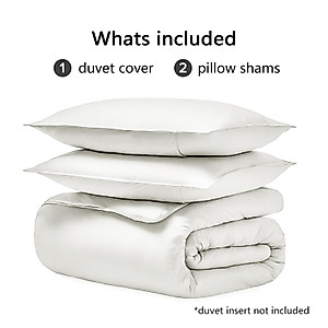 Epzylqyr White Fish Couple Duvet Cover Full Size, Underwater Peony Duvet Cover Set 3 pcs, 3D Fish Bedding Set with Zipper Closure, 1 Duvet Cover 80x90 inches and 2 Pillow Shams