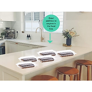 Smygoods clear plastic disposable container flat top, Disposable Plastic Sturdy Hinged Containers, [25 Pack] Dimensions: 9 3/8" x 6 3/4" x 2 3/16"