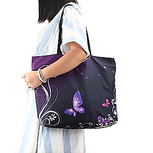 newplenty Beach Tote Bags Travel Totes Bag Shopping Zippered Tote for Women Foldable Waterproof Overnight Handbag