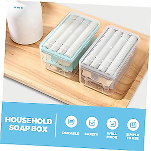 Cabilock 3pcs Soap Box Soap Dish Travel Soap Savers for Bar Soap Laundry Soap Containers Kitchen Soap Dispenser Travel Soap Container Laundry Soap Dispenser Dish Soap Camping Tray Plastic