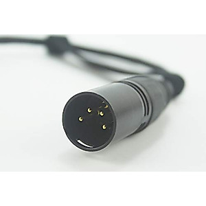 Youkamoo 4 Pin XLR to RCA Silver Plated Audio Headphone Adapter Cable 1 FT 0.3M XLR Male