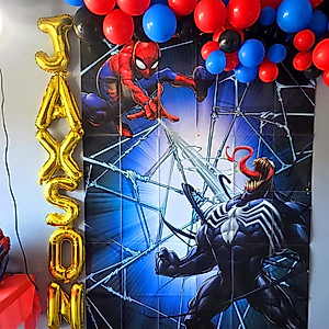 52 Pcs Gold Letter Balloons Foil Alphabet A to Z Balloons DIY Personalized Phrase Banner for Baby Shower Wedding Party Supplies Custom Decor 16 Inch