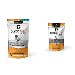 VetriScience Glycoflex Plus Clinically Proven Dog Hip and Joint Supplement, 120 Chews & Glycoflex Plus Clinically Proven Dog Hip and Joint Supplement for Small Dogs, 60 Chews