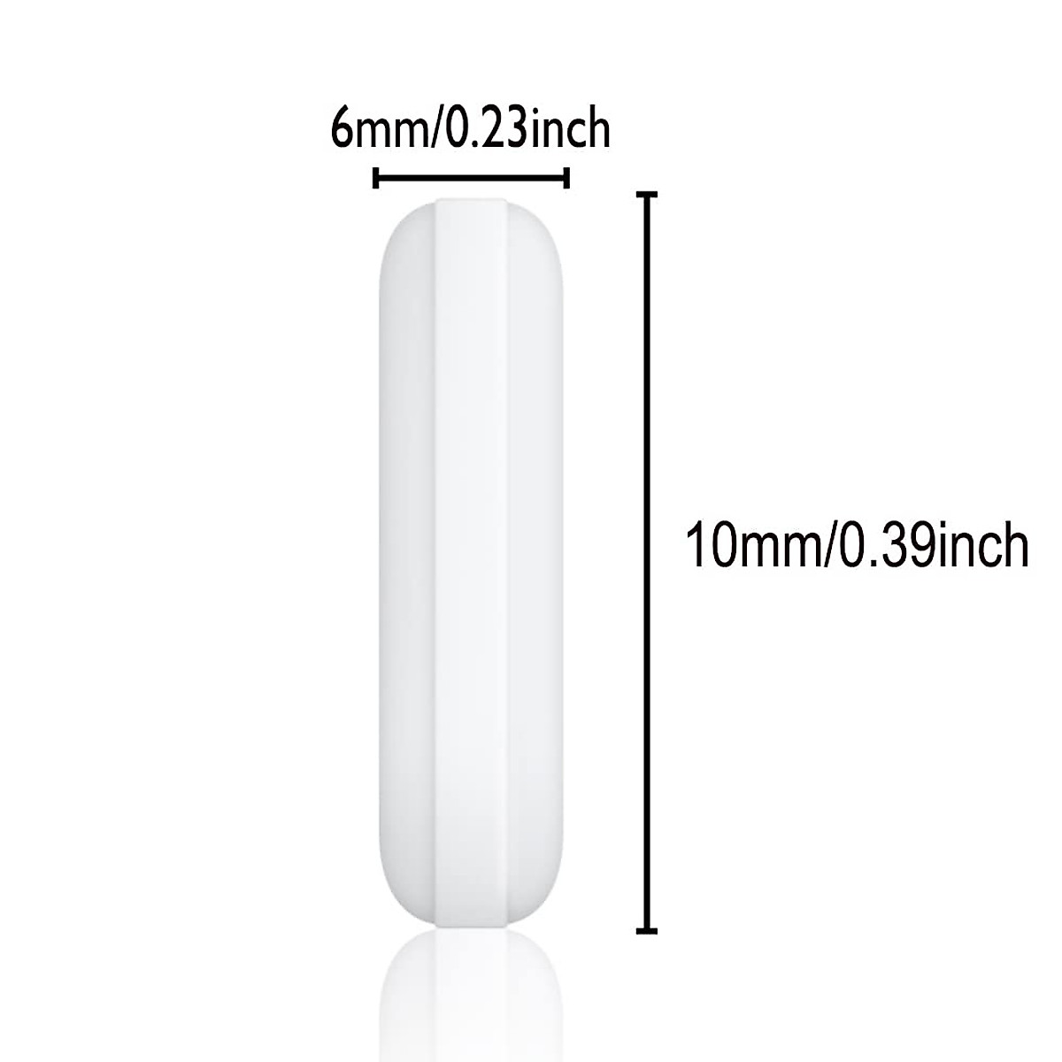 VARWANEO Stir Bars 5 Pcs 6 x 10mm(0.4 inch) PTFE Magnetic Stirrer Mixer Stir Bar,White Color,Laboratory Bar,Stir Plate Bar