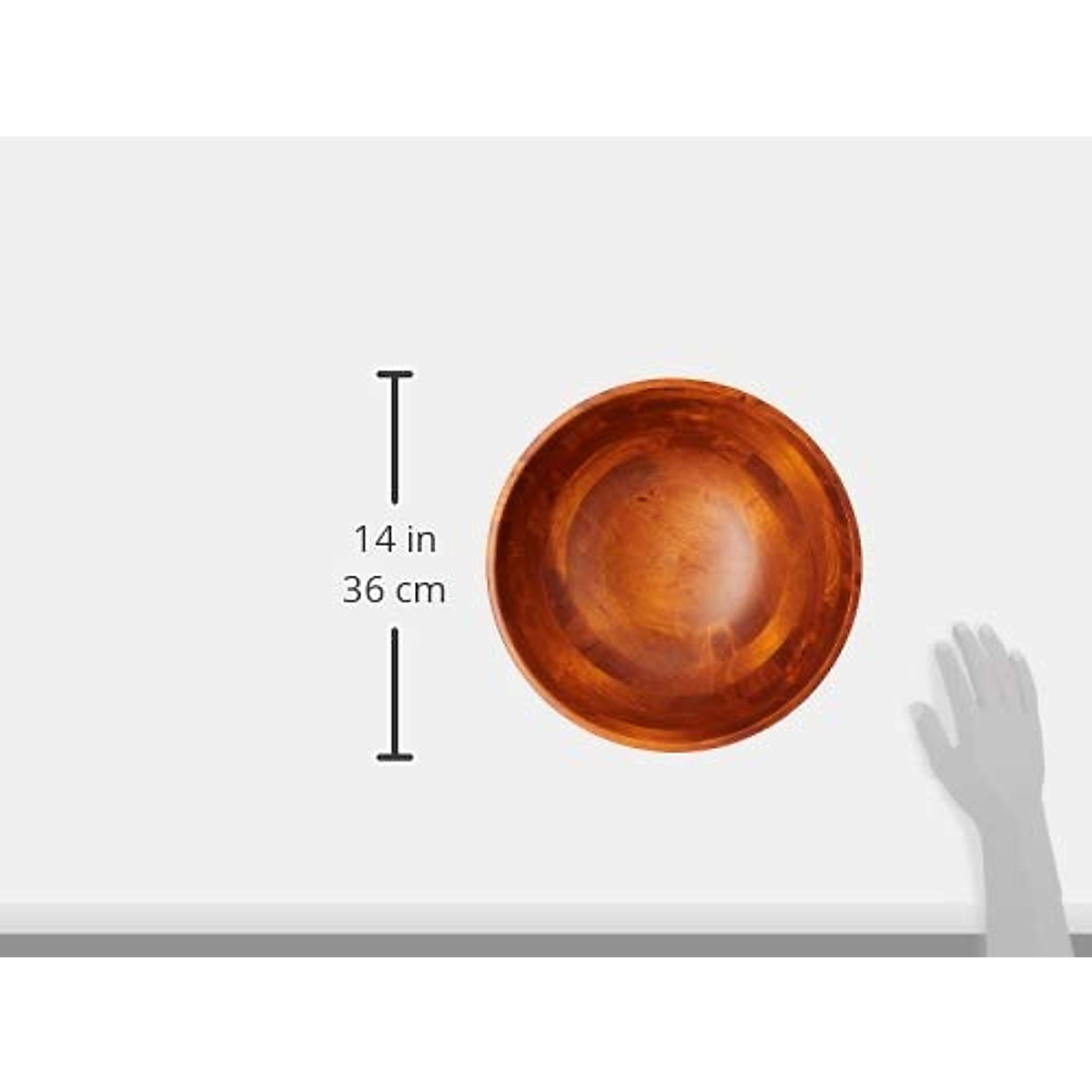 Lipper International Cherry Finished Footed Serving Bowl for Fruits or Salads, Large, 13.75" Diameter x 5" Height, Single Bowl